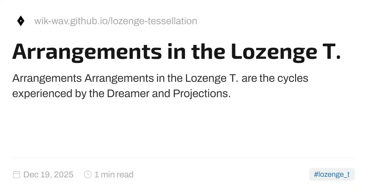Arrangements in the Lozenge T.